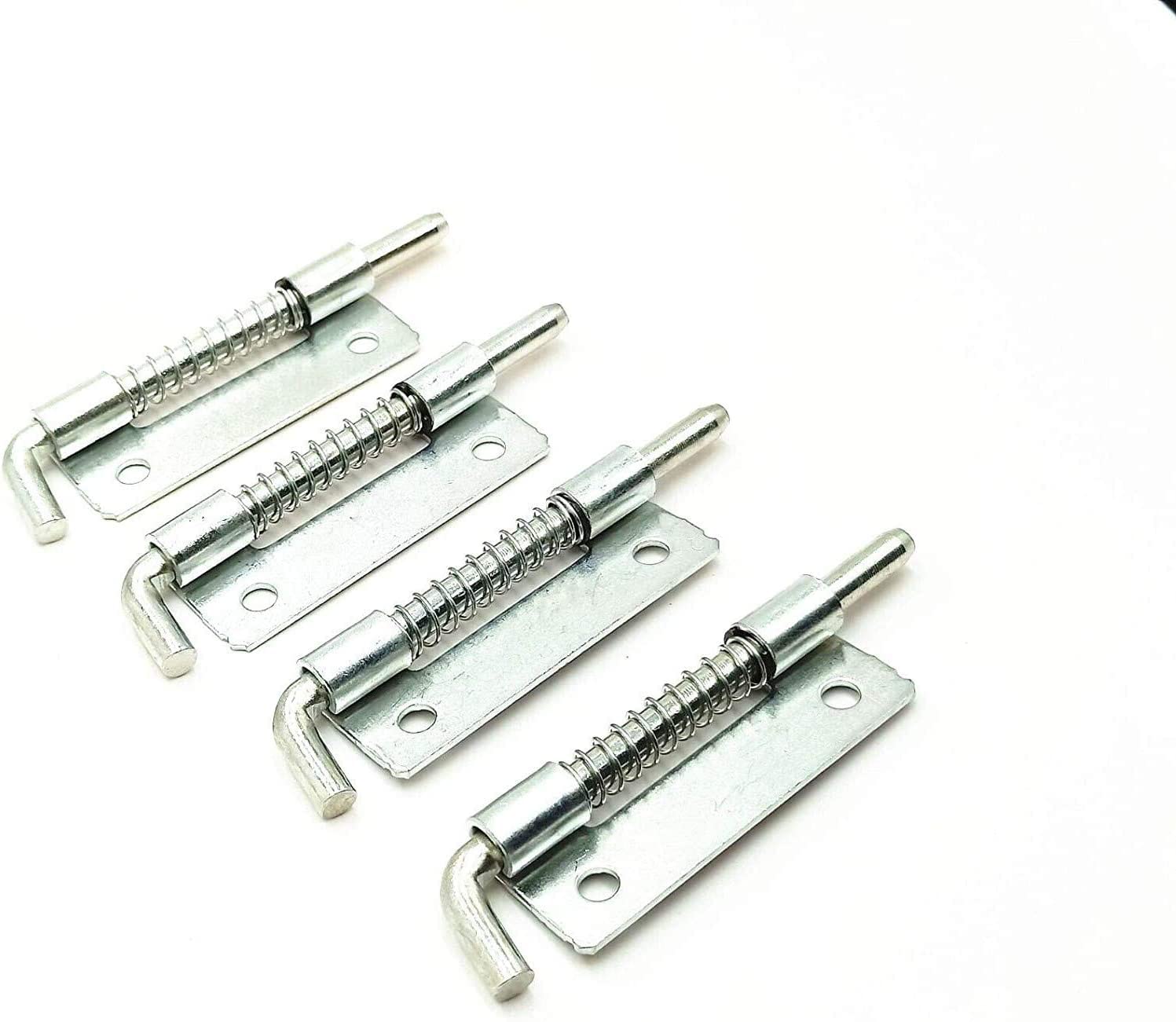 4Pcs Locked Spring Loaded Metal Barrel Bolt Latch Color zinc Plating ...