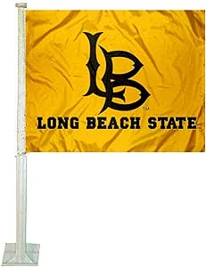 Amazon.com : College Flags & Banners Co. CSULB 49ers Car and Auto Flag ...