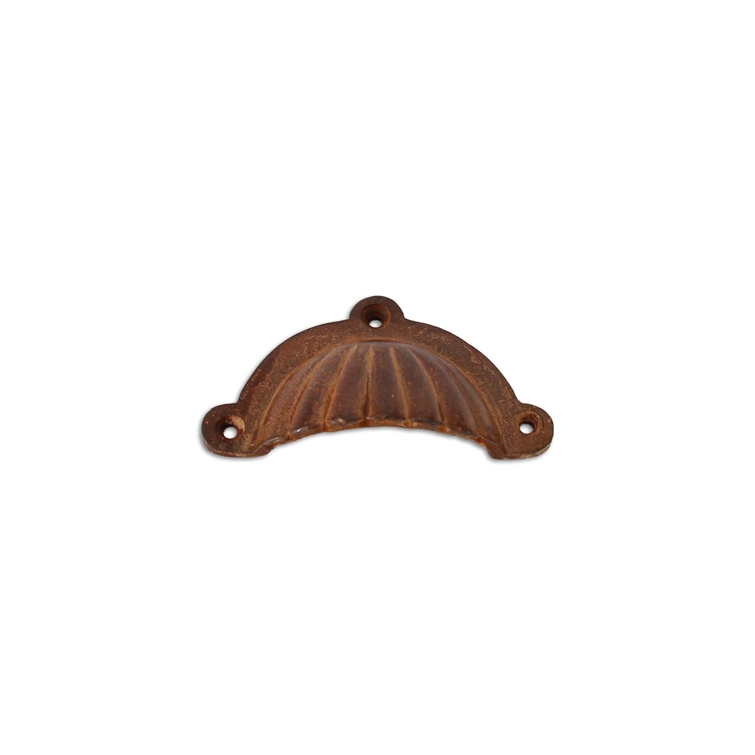 RCH Hardware Rust Finish Wrought Iron Decorative Drawer Pull Shell Cup ...