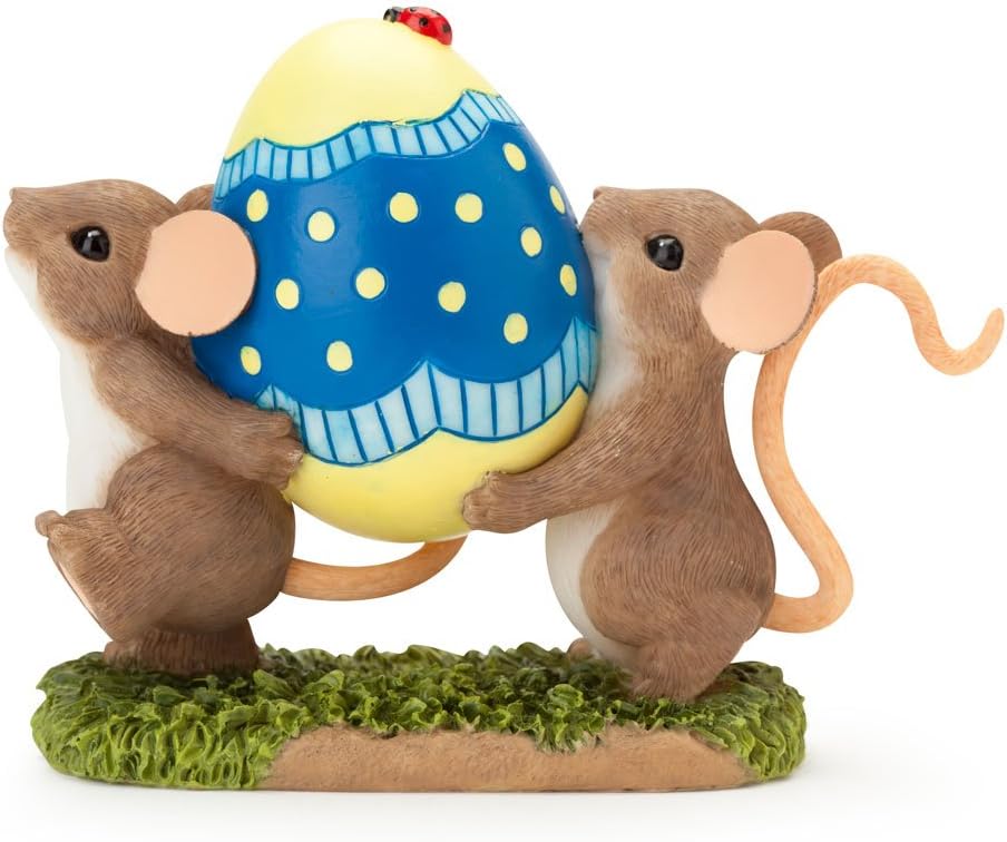 Amazon.com: Enesco Charming Tails Egg-ceptional Figurine : Home & Kitchen