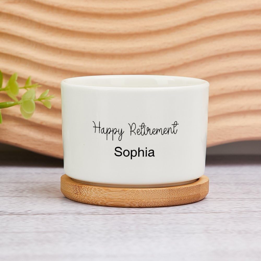 Amazon.com: Happy Retirement Garden Pots, Retirement Celebration ...