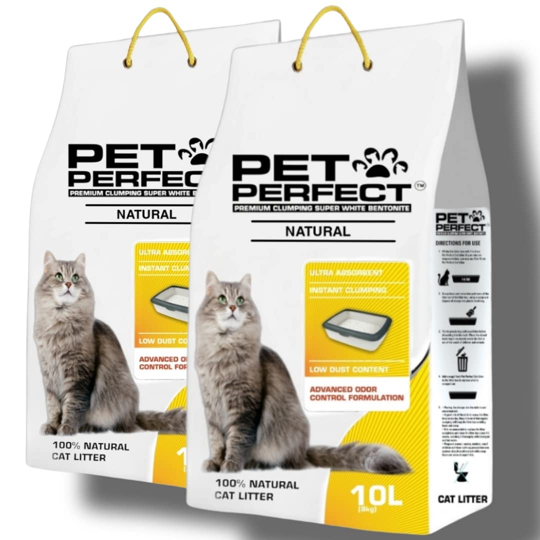 Buy Pet Perfect Premium Natural Cat Litter, 10L (Pack of 2 - Total 20 L ...