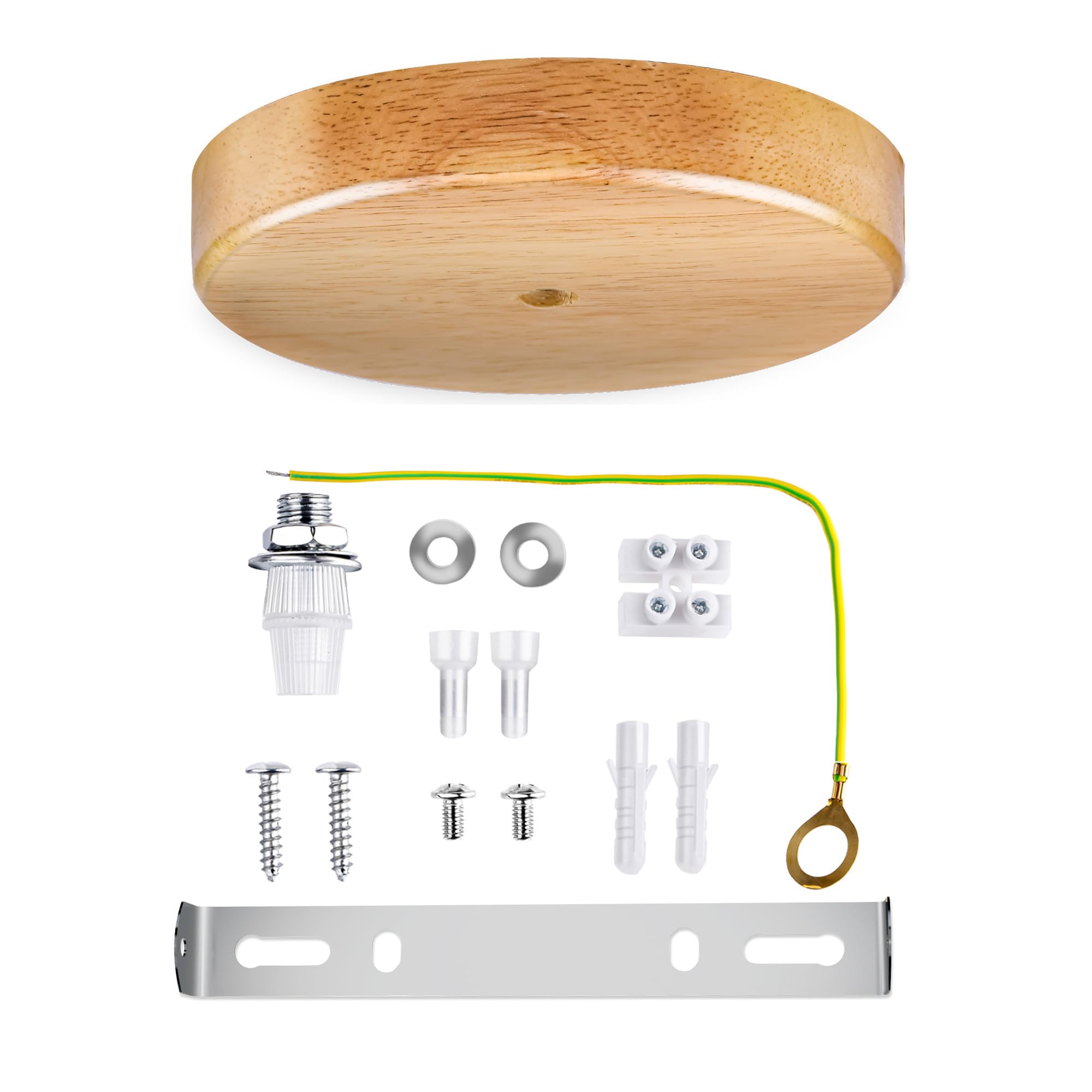 Arturesthome Wooden Ceiling Canopy Kit with Hardware, Handmade Natural ...