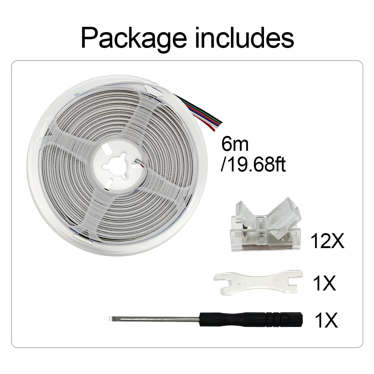Snapklik.com : HAMRVL 10mm Cob Strip Light Connectors (5 Pin, 12 Pack ...