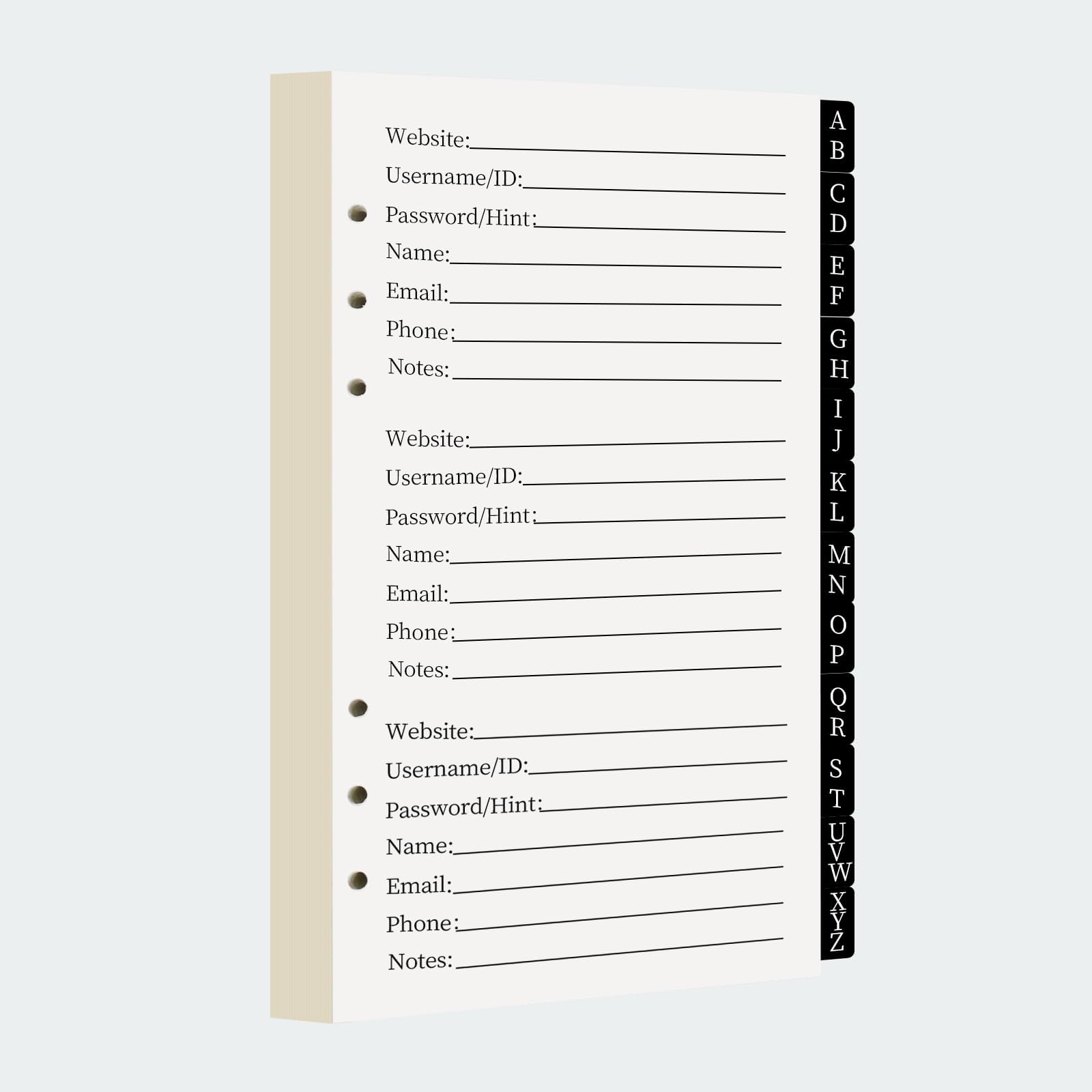Amazon.com : A6 Password Book Refills - 576 Entires Password Notebook ...