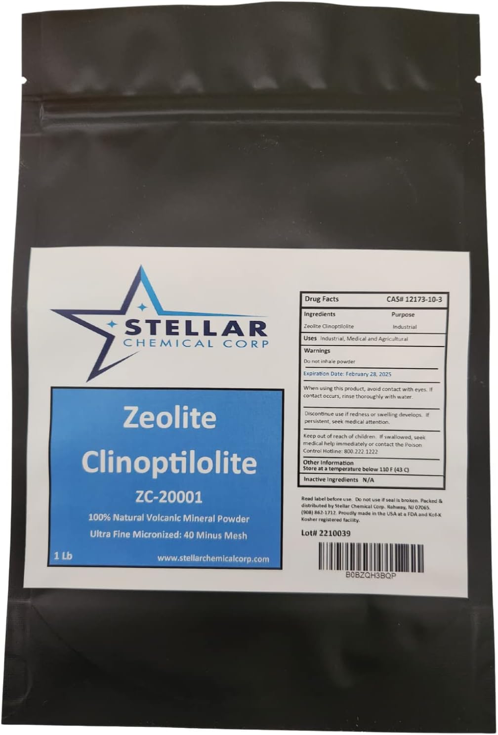 Amazon.com: Zeolite Clinoptilolite (90-92%) Micronized Powder ~ 1 Pound ...