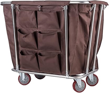 Commercial Laundry Trolley with Stainless Steel Frame and 400L Large ...
