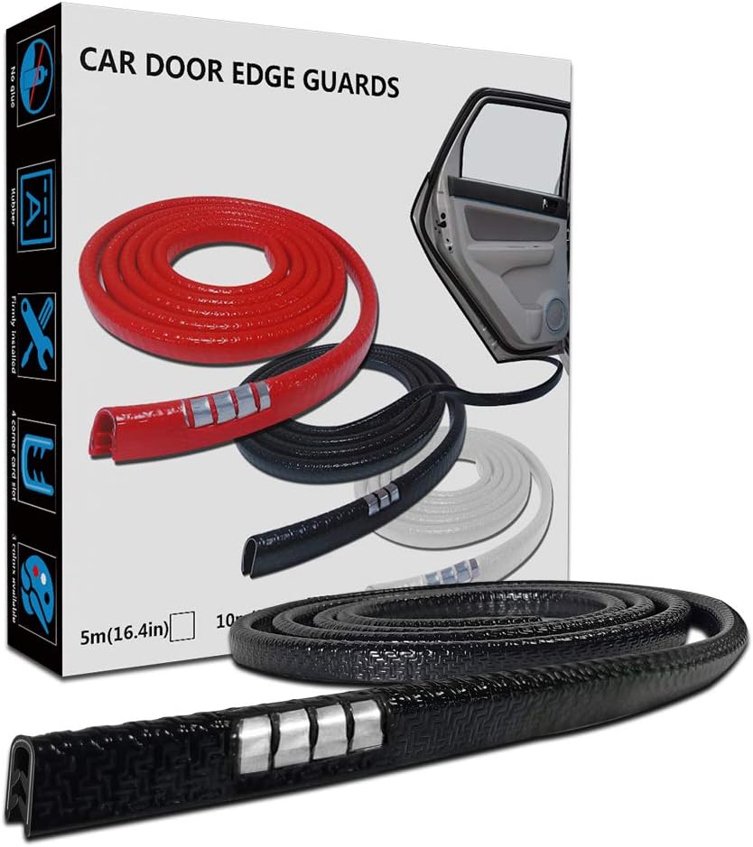 LEADTOPS Car Door Edge Guards, 16.4FT 5M U Shape Moulding Rubber Edge ...