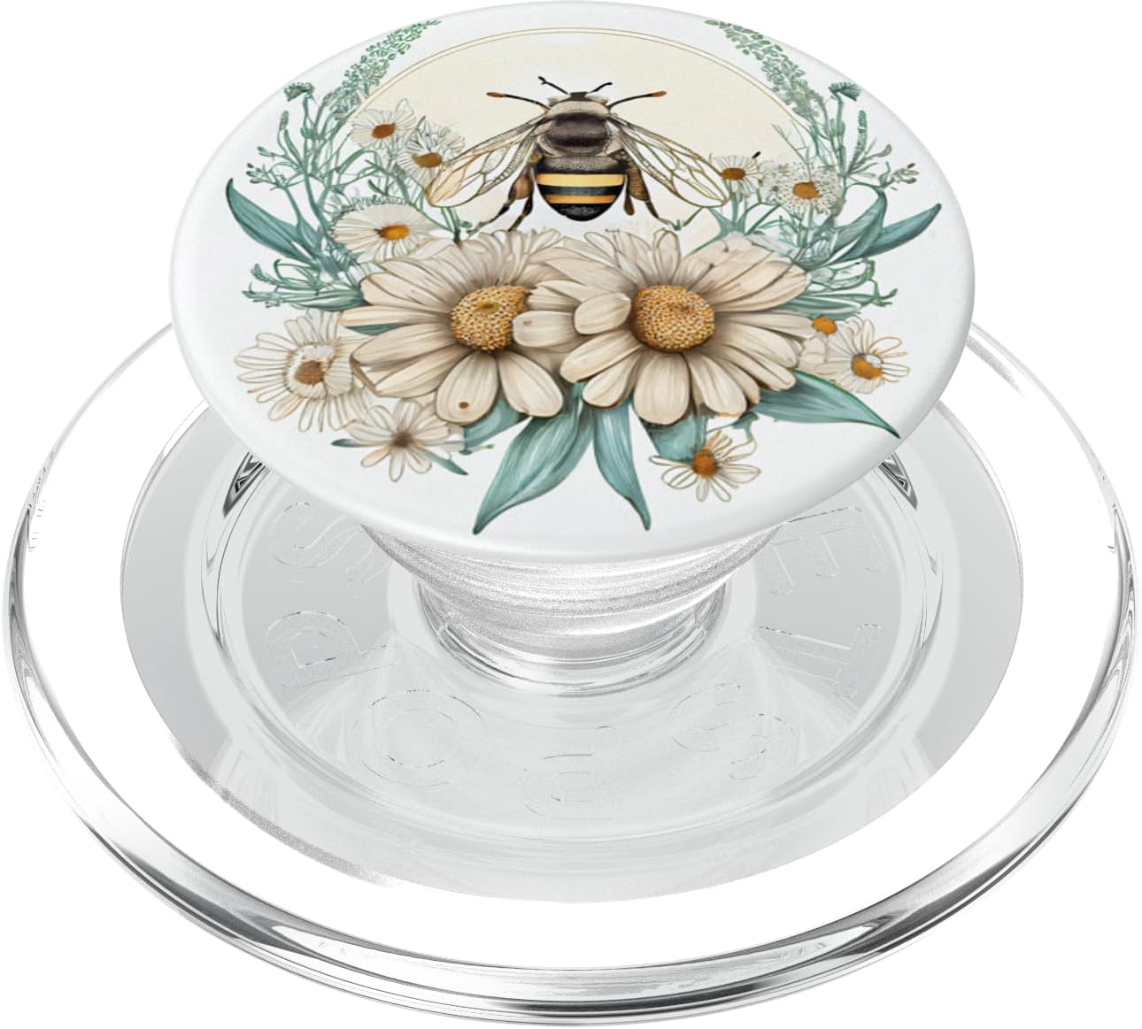 Amazon.com: Bee Honeybee Daisy Flowers PopSockets PopGrip for MagSafe ...