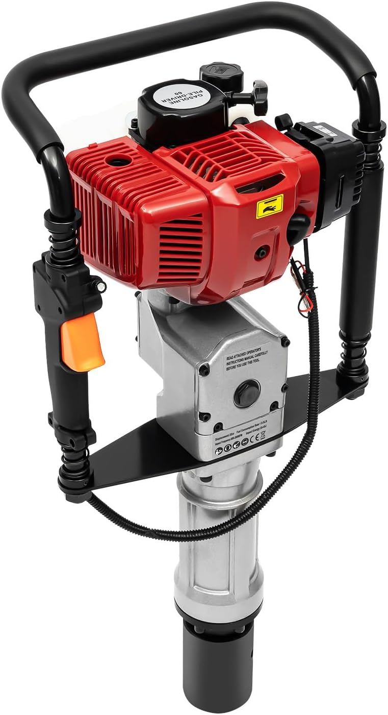 Amazon.com: Gas Powered T-Post Driver, 1900W 52CC T Post Pounder Driver ...