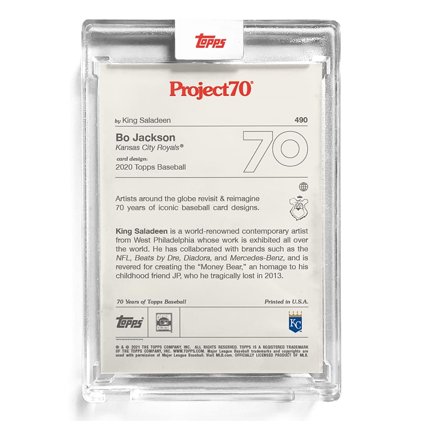 Snapklik.com : Topps Project70 Card 490 2020 Bo Jackson By King Saladeen
