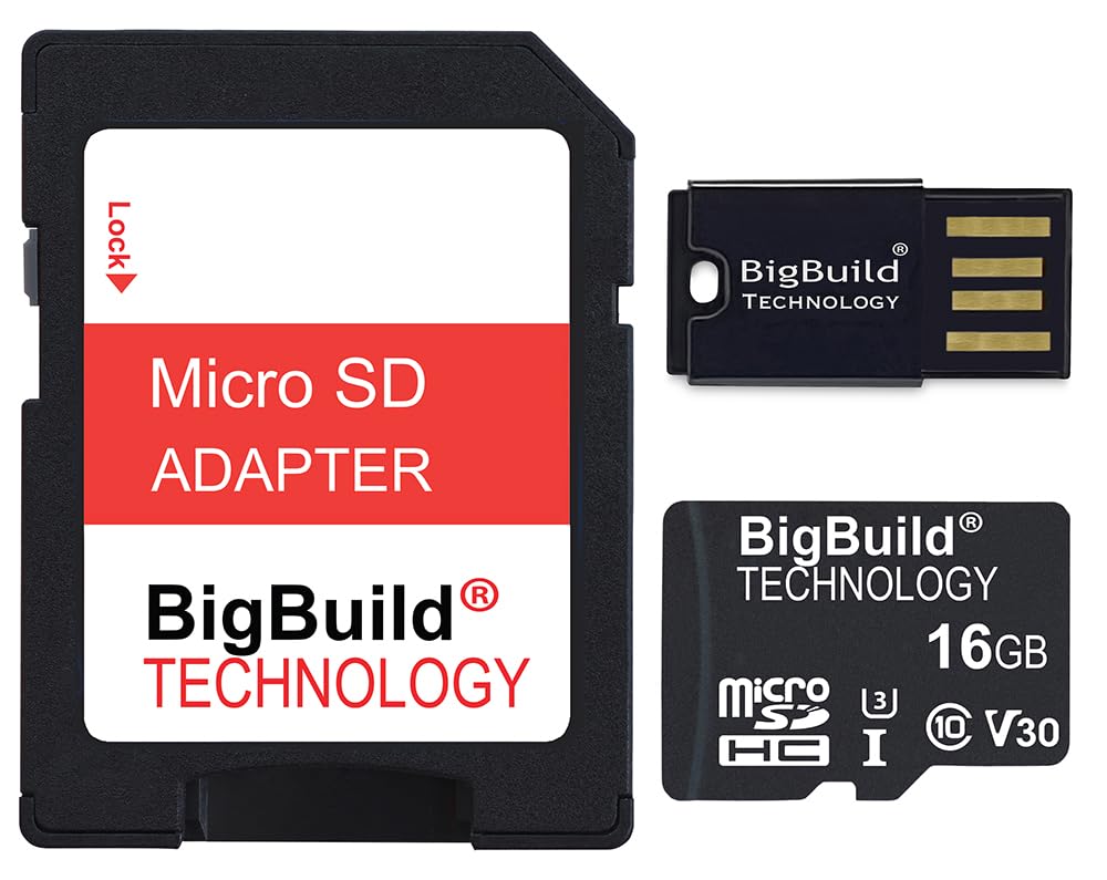 Amazon.com: BigBuild Technology 16GB Ultra Fast 100MB/s U3 Micro SDHC ...