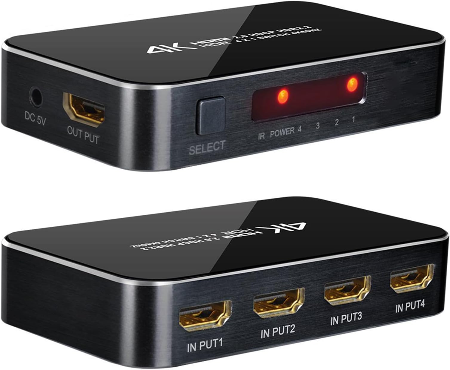 Amazon.com: QHZ HDMI Switch 4 in 1 Out 4K@60Hz, 5 Ports HDMI Switcher ...
