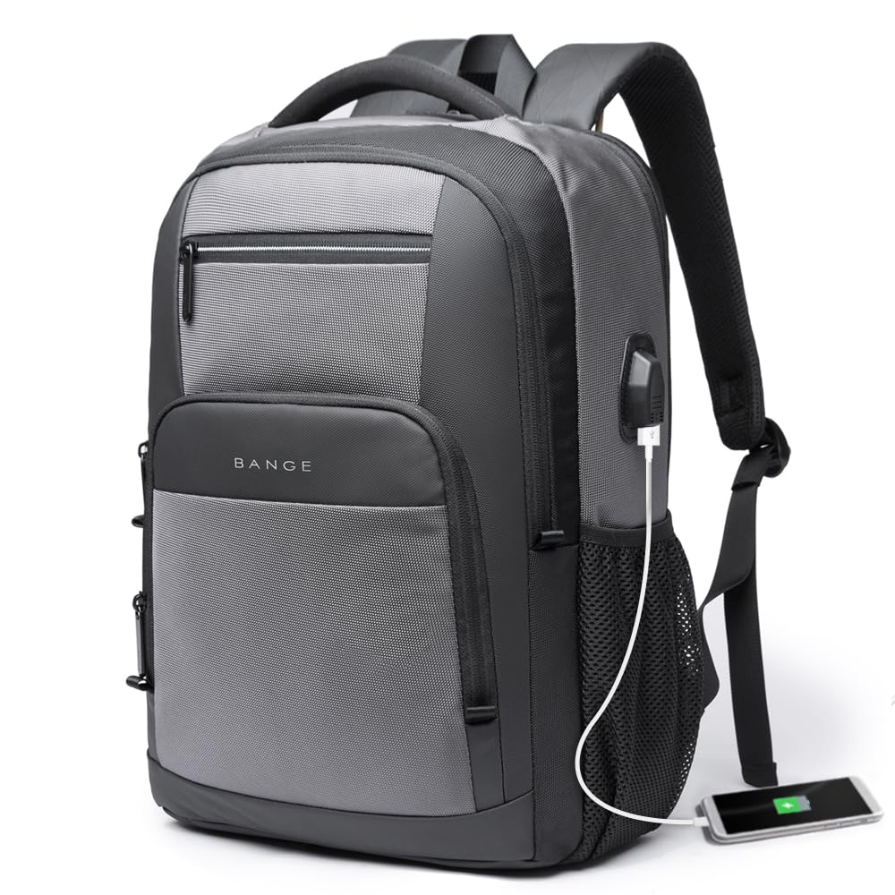 Amazon.com: BANGE Travel Laptop Backpack with USB charge port can fit ...
