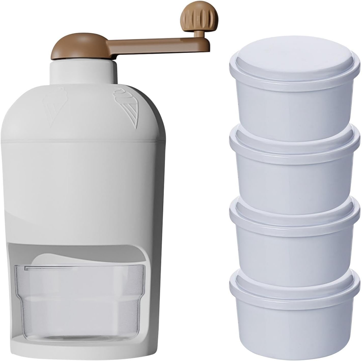 Manual Ice Crusher, Slushie Maker, Hand Crank Ice Shaver Machine For ...