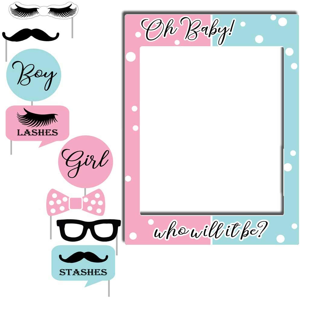 Amazon.com: VictoryStore Gender Reveal Decorations: Lashes Or Stashes ...