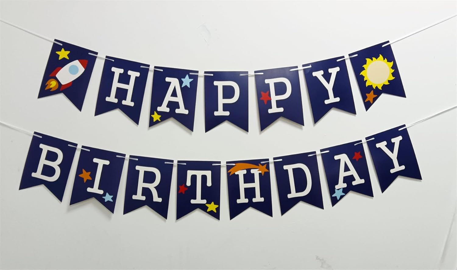 Cartel de cumpleaños inspirado en el espacio, decoraciones de fiesta de ...