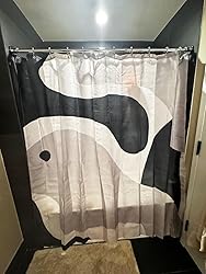 Amazon.com: She Love Black and Grey Abstract Shower Curtain Modern Geometric Art Minimalist ...