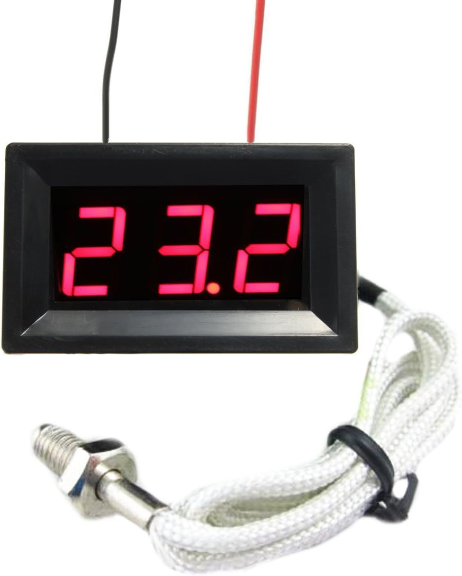 Amazon.com: Red LED DC 12V Digital Thermocouple Thermometer Temperature ...