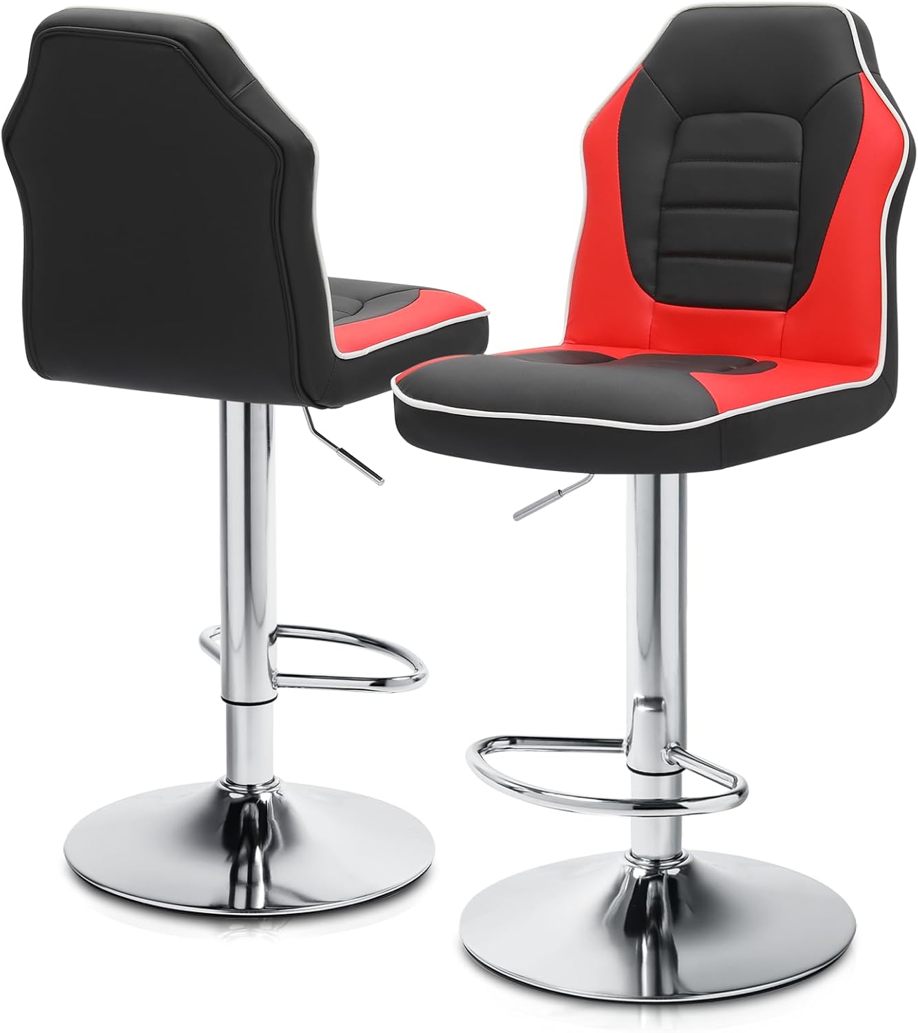 Amazon.com : MoNiBloom Racing Style Bar Stools Set of 2, Height ...