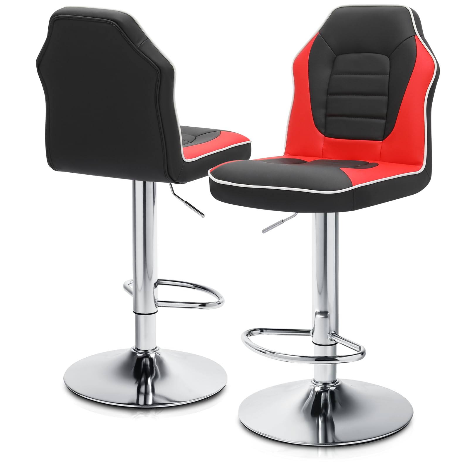 Amazon.com : MoNiBloom Racing Style Bar Stools Set of 2, Height ...
