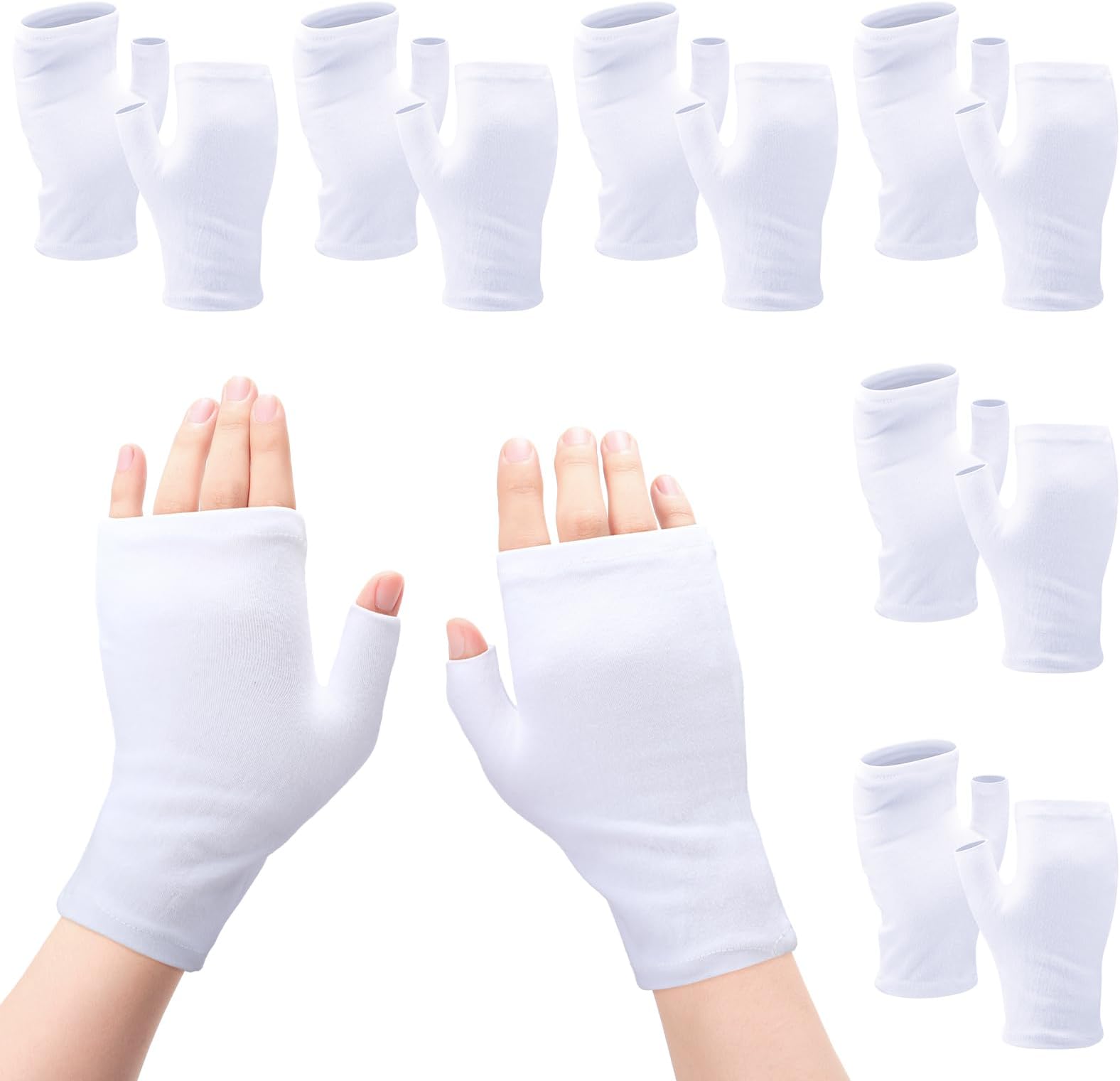 Amazon.com: Casuallined 6 Pairs Fingerless Eczema Gloves Moisturizing ...