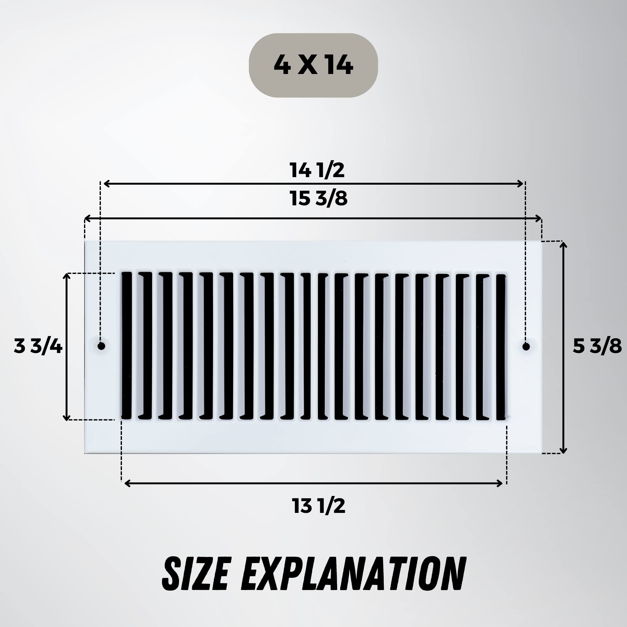 Snapklik.com : 4H X 14W Toe Kick Vent Cover 4x14 Cabinet Toe Kick Space ...