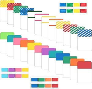Amazon.com : YUXIANLB 400PCS Sticky Index Tabs, Divider Tabs Sticky ...