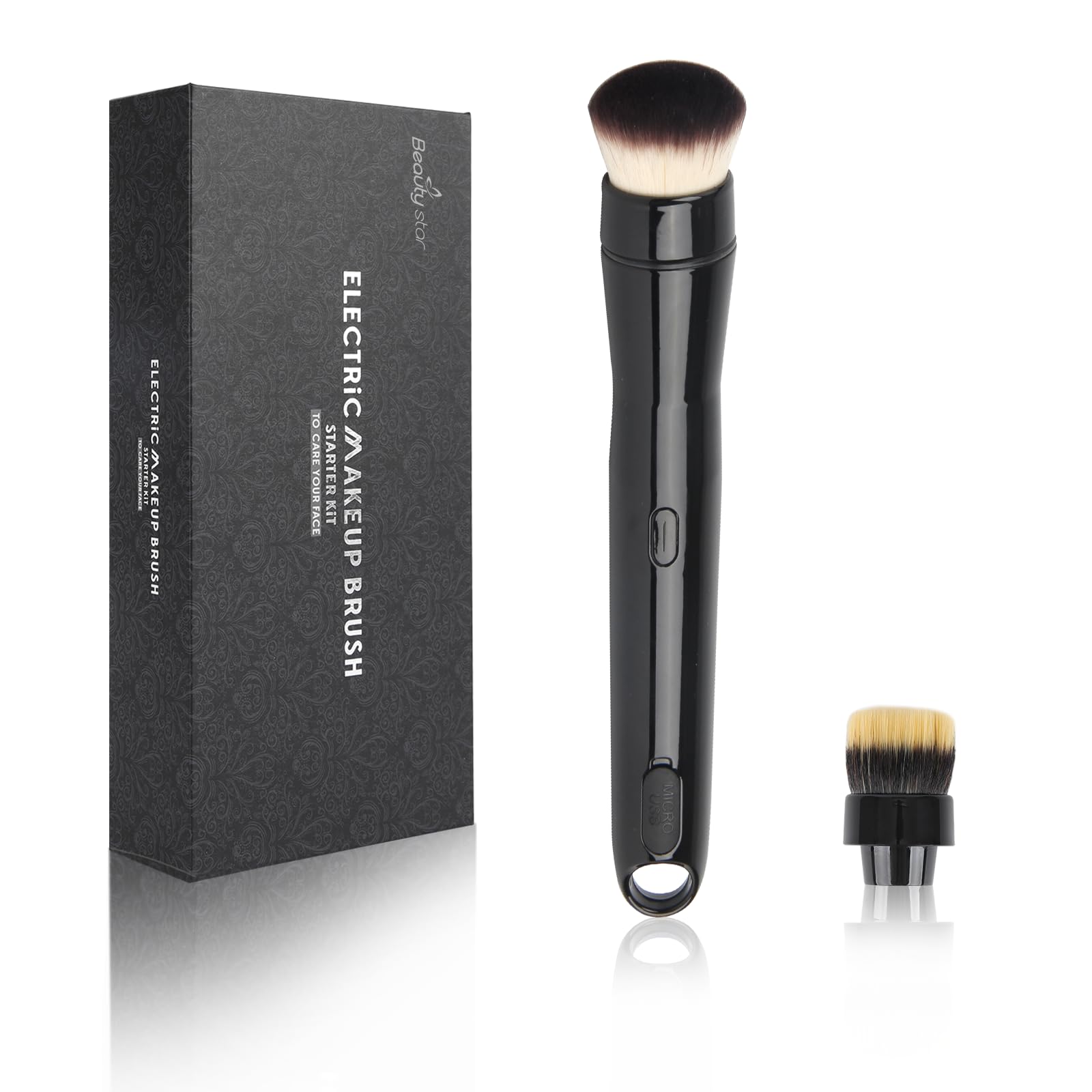 Amazon.com: 360° Electric Makeup Brush with 2 Replaceable Brush Heads ...