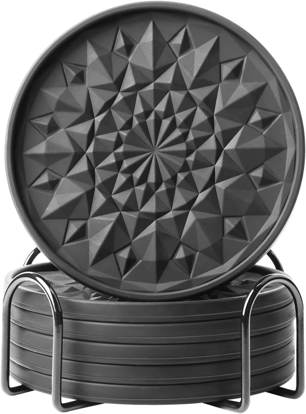 Amazon.com: Coasters Set of 6, Coasters for Coffee Table, Silicone ...