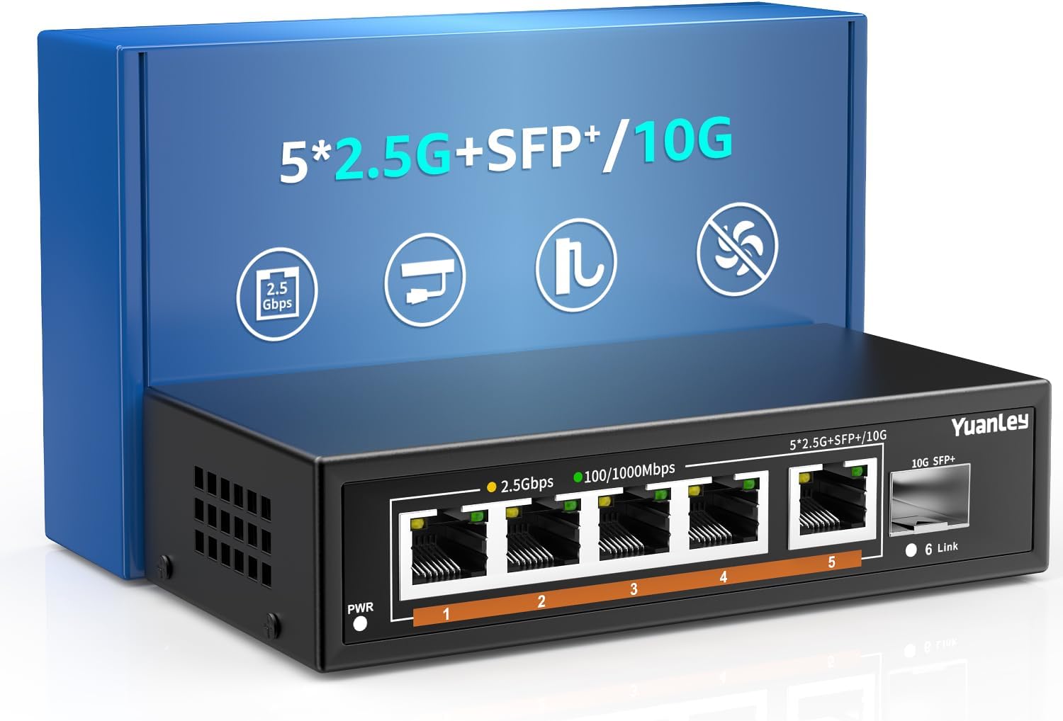 TRENDnet TEG-S350 Switch non géré 5 ports 2.5G, 5 ports 2.5GBASE-T, capacité de commutation ...
