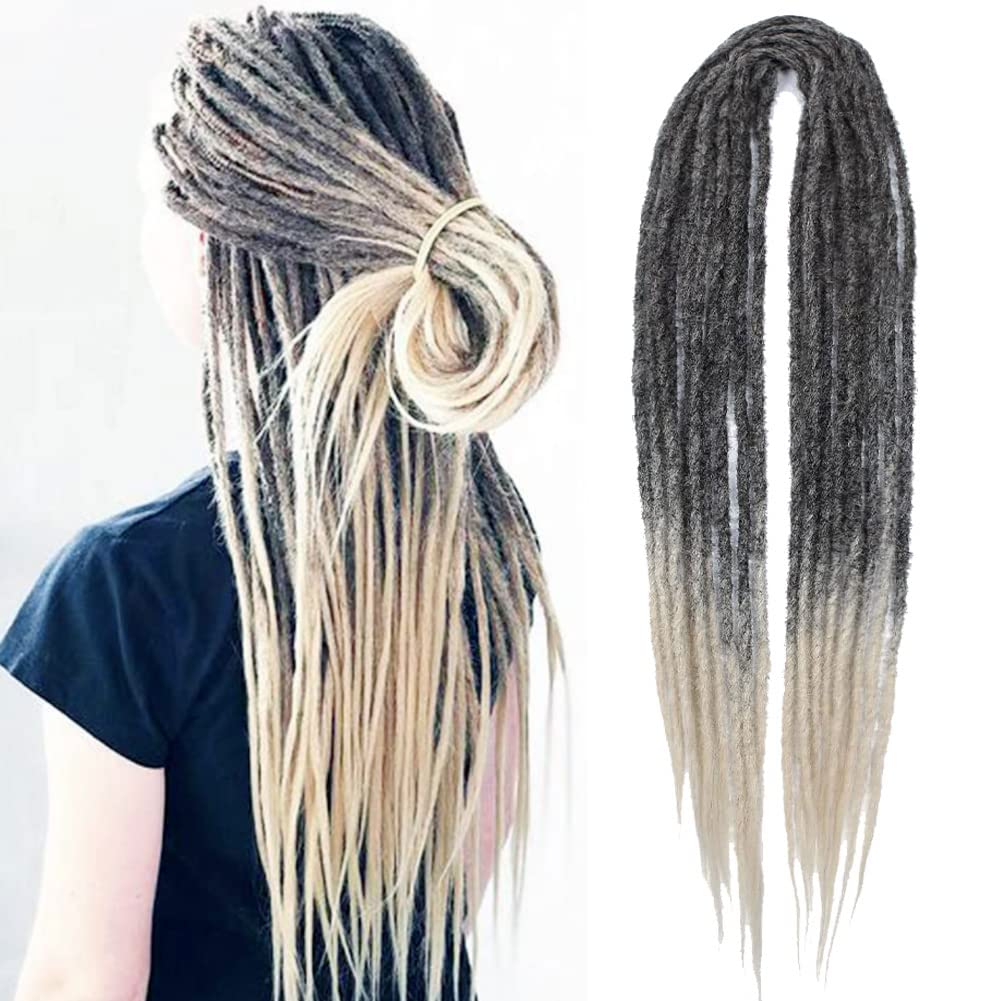 Amazon.com : Sangtok 15 pcs Double Ended Dreadlock Extensions, 24 inch ...