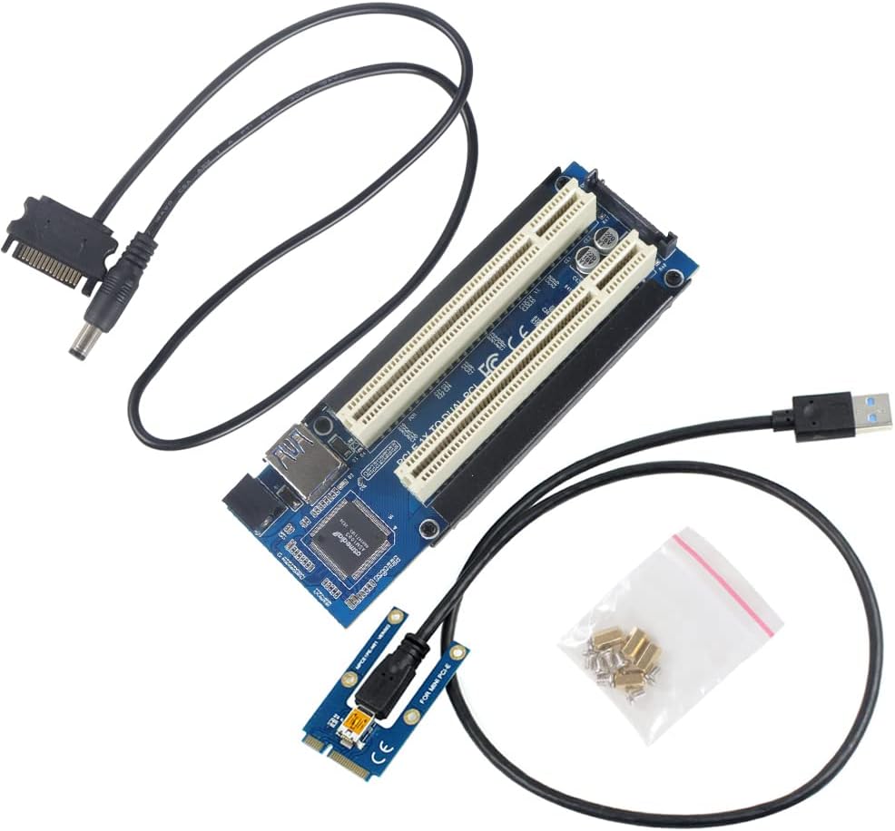 Amazon.com: ITHOO 32 bit 33MHz Mini PCI-e to Dual PCI Expansion Card ...