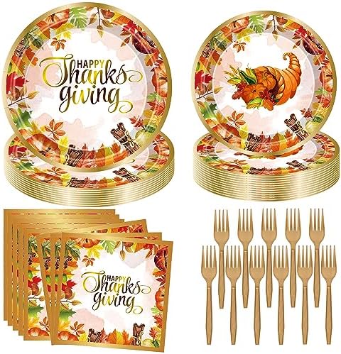 Amazon.com: Fall Party Supplies Thanksgiving Autumn Decorations-96 PCS ...