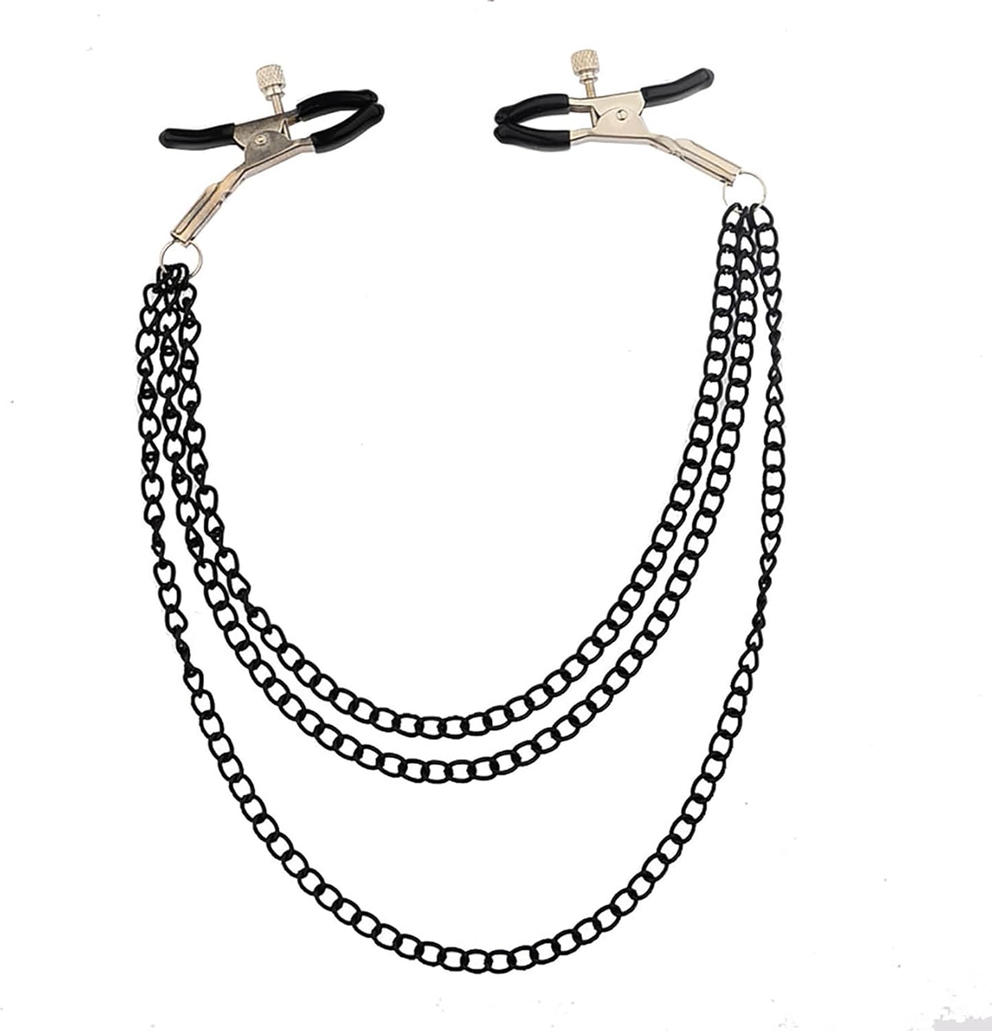 Amazon | Orirya 乳首クリップ ニップルクリップ 乳首攻め アダルトグッズ 女性用 金属製 3本のチェーン付き sm 拘束具 女性 あだるとグッズ 女性 乳首責め アダルトグッズ ...