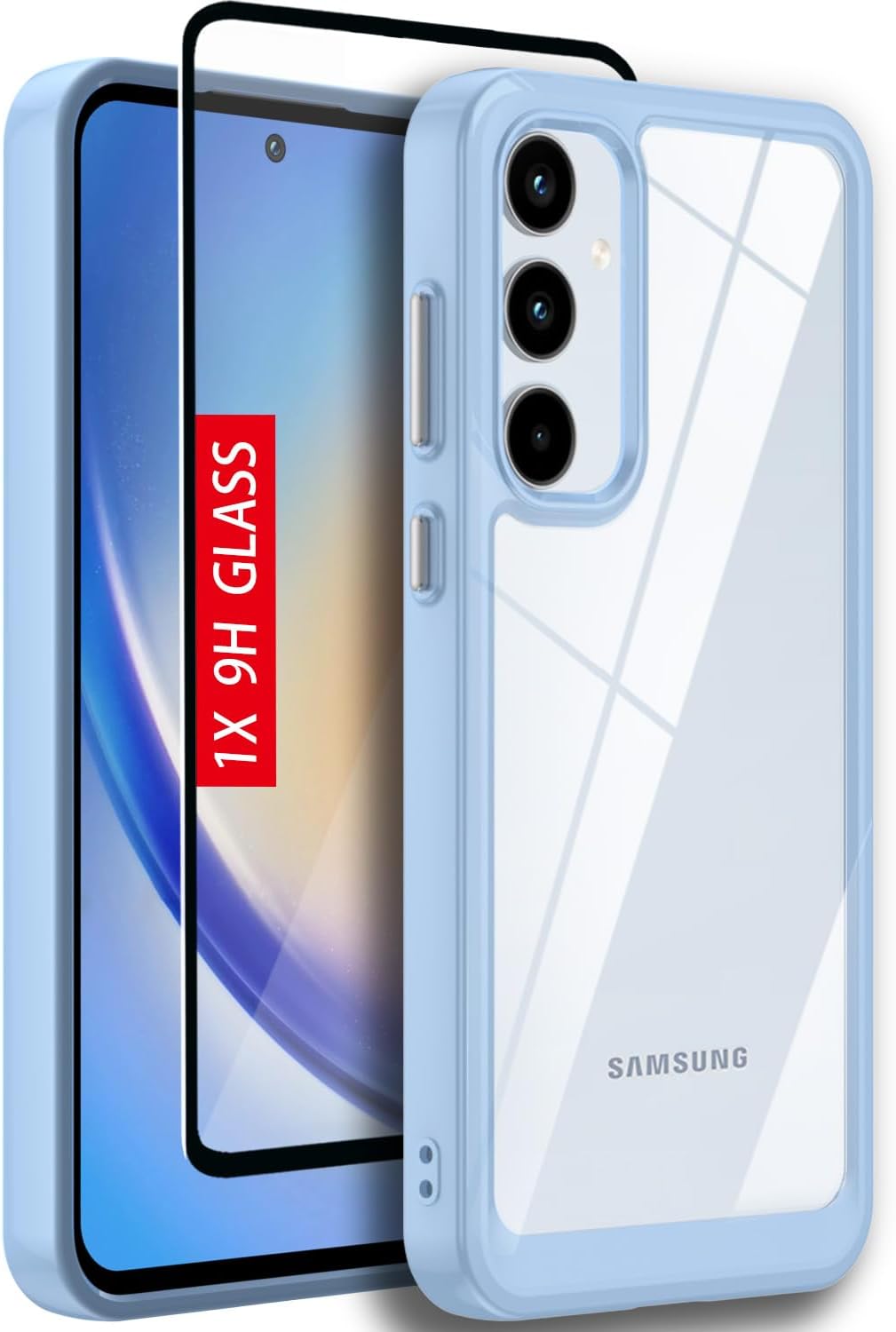 Amazon.com: for Samsung Galaxy A35-5G Case: with [Tempered Glass Screen ...