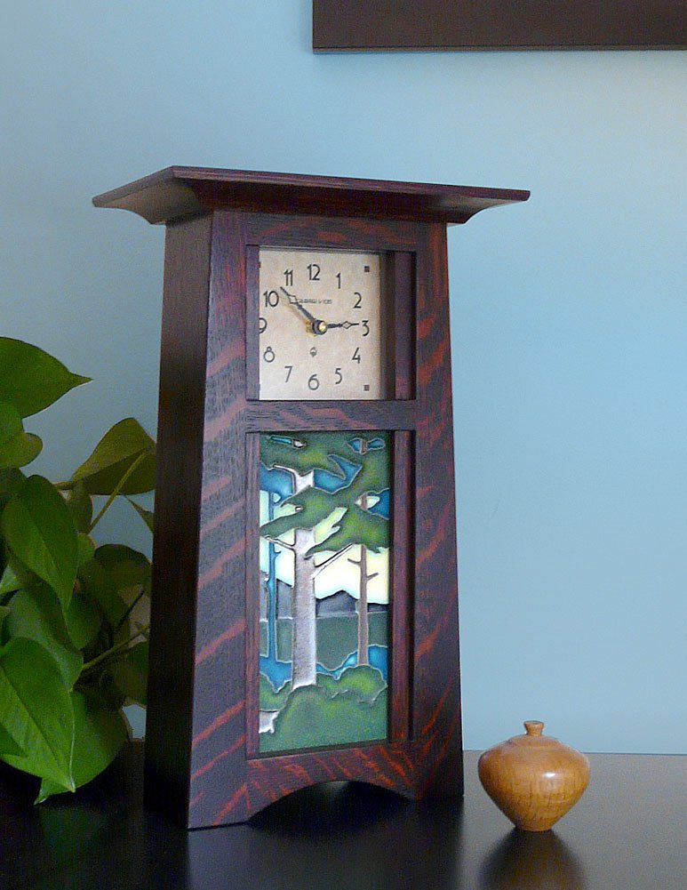 Craftsman Style Mantel Clocks Craftsman Copper Mantel Clocks By