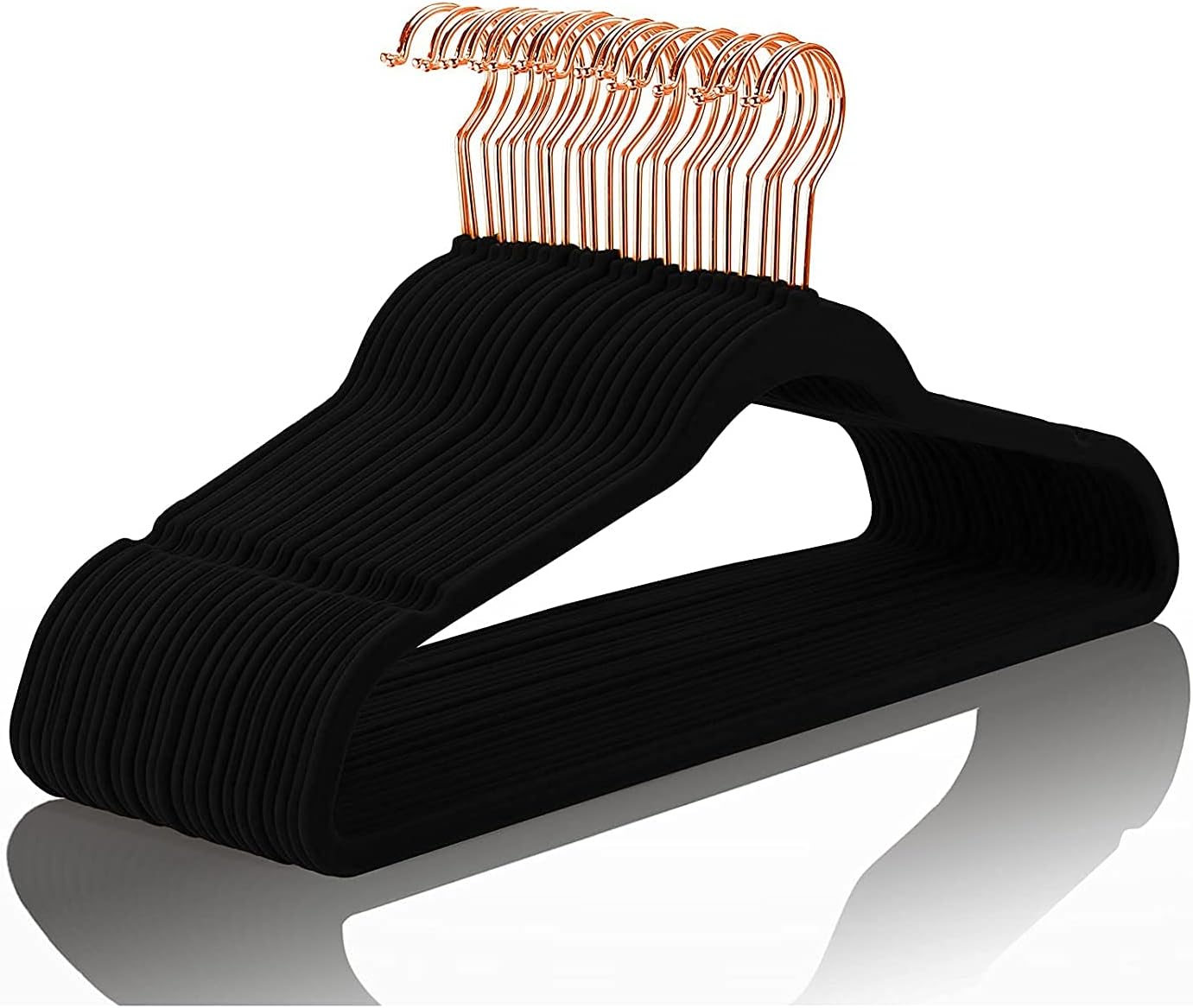 Amazon.com: MIZGI Premium Velvet Hangers Pack 50 Pcs Heavyduty - Non ...