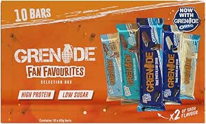 Grenade High Protein, Low Sugar Bar - Fan Favourites Selection Box ...
