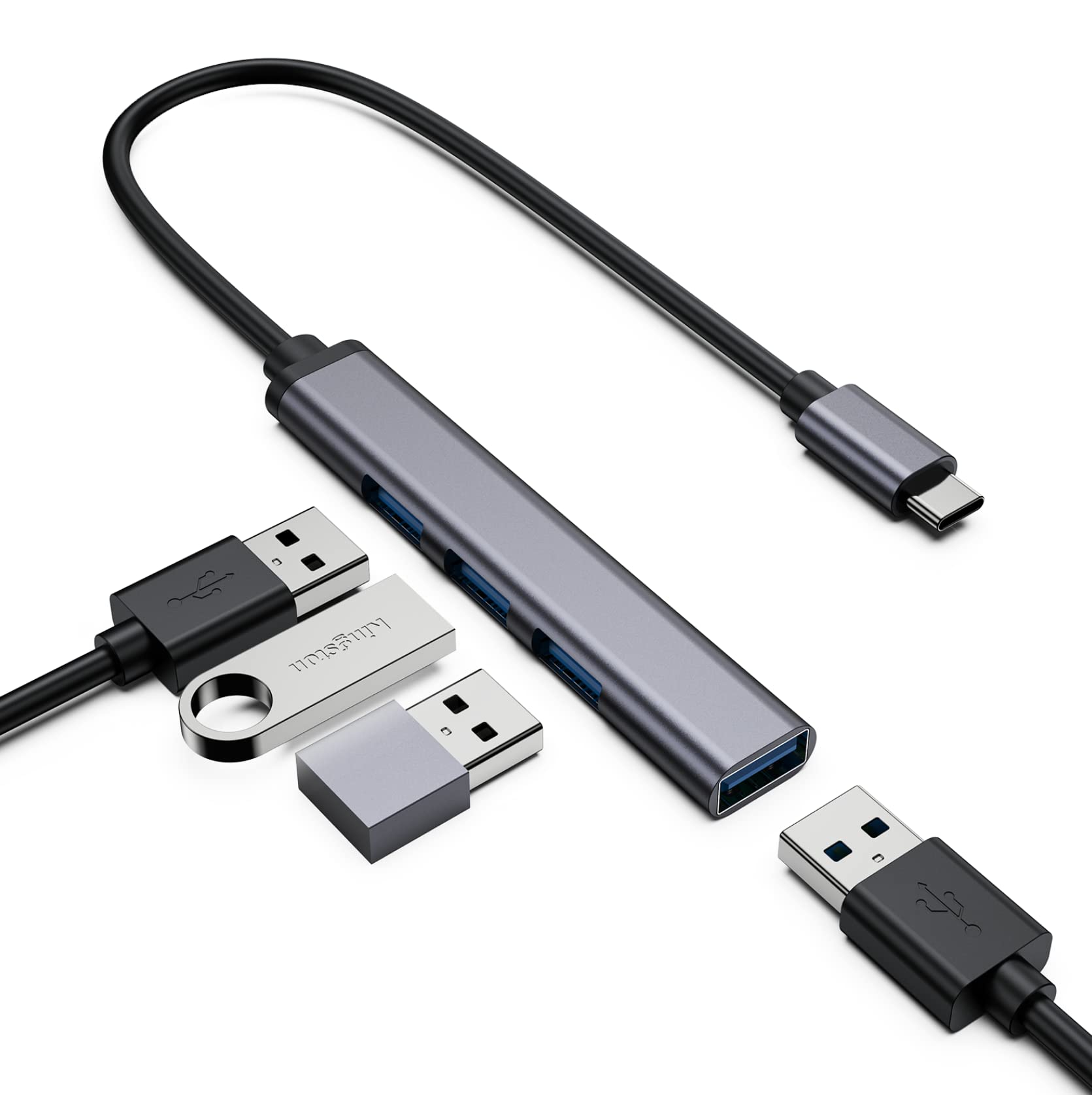 Buy iSkey USB C Hub Mini Portable 4 in 1 USB C to USB Adapter Hubs for ...