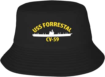 USS Forrestal CV-59 Bucket Hat Beach Sun Hat Fishing Hat for Women Men ...