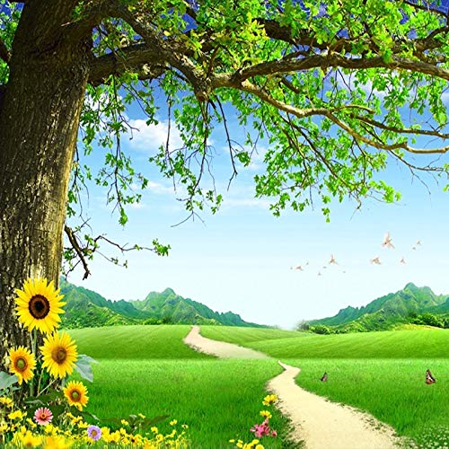 3d Nature Backgrounds For Powerpoint A Painting Of A Tree With A