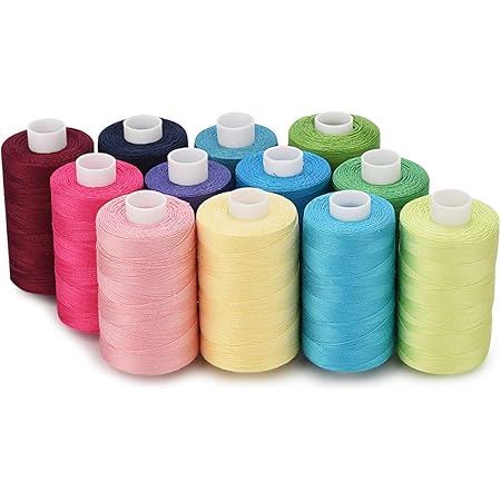 Simthread Cotton Sewing Quilting Thread for Home Sewing Machine- 12 ...