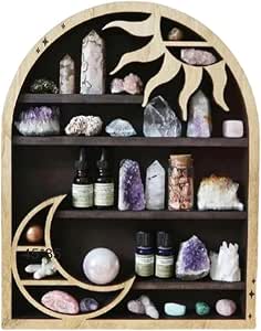 Amazon.com: Moon & Sun Floating Shelves Crystal Display Rack Wall ...