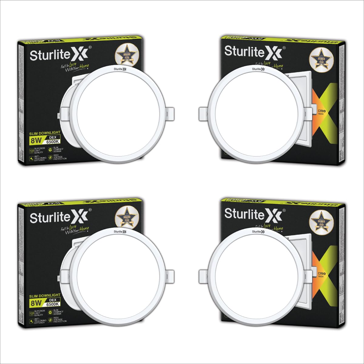 Buy Sturlite 8W Dex Round LED Downlight| Cool White Color Temperature ...