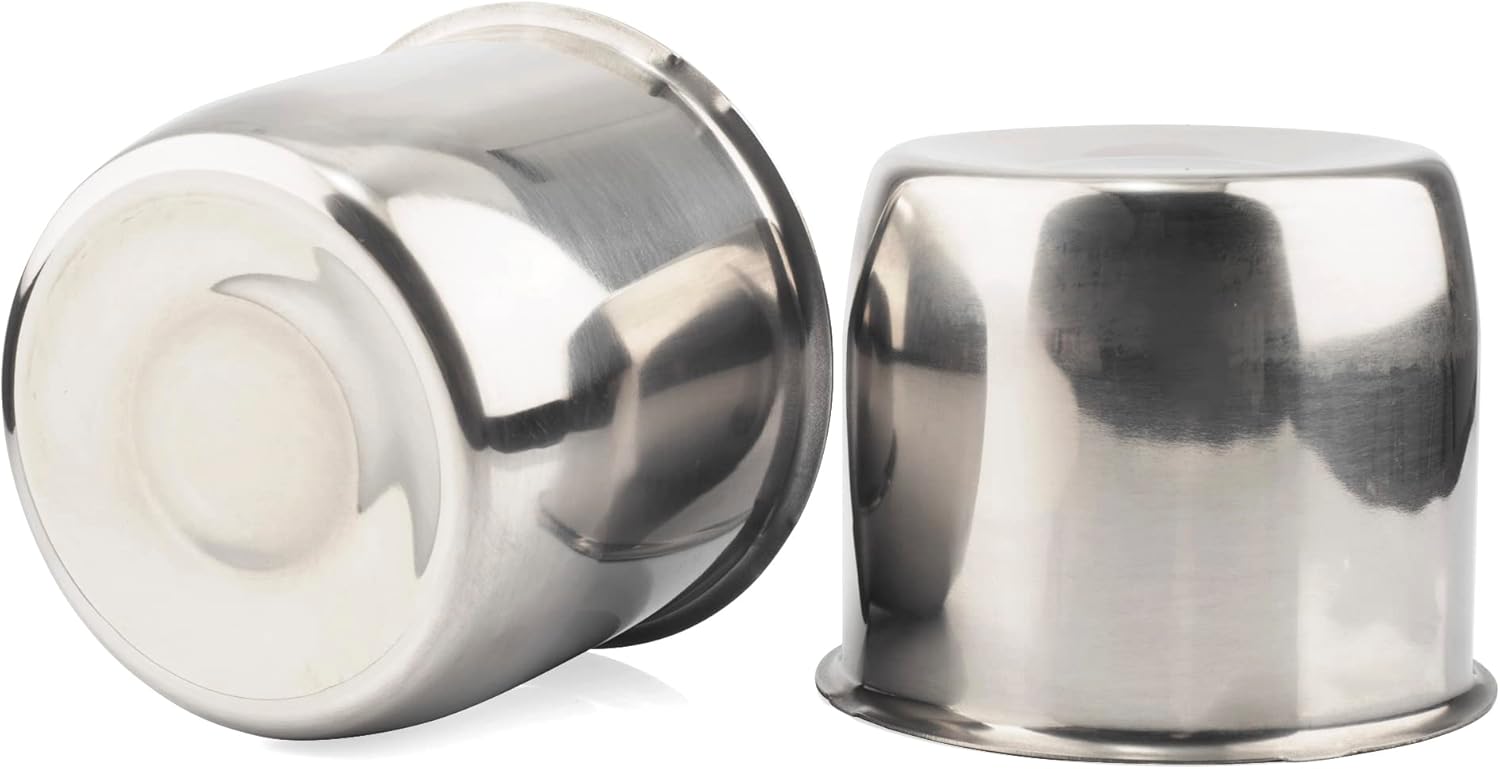 Amazon.com: Rheedal 2Pcs 4.25inch Stainless Trailer Wheel Center Caps ...