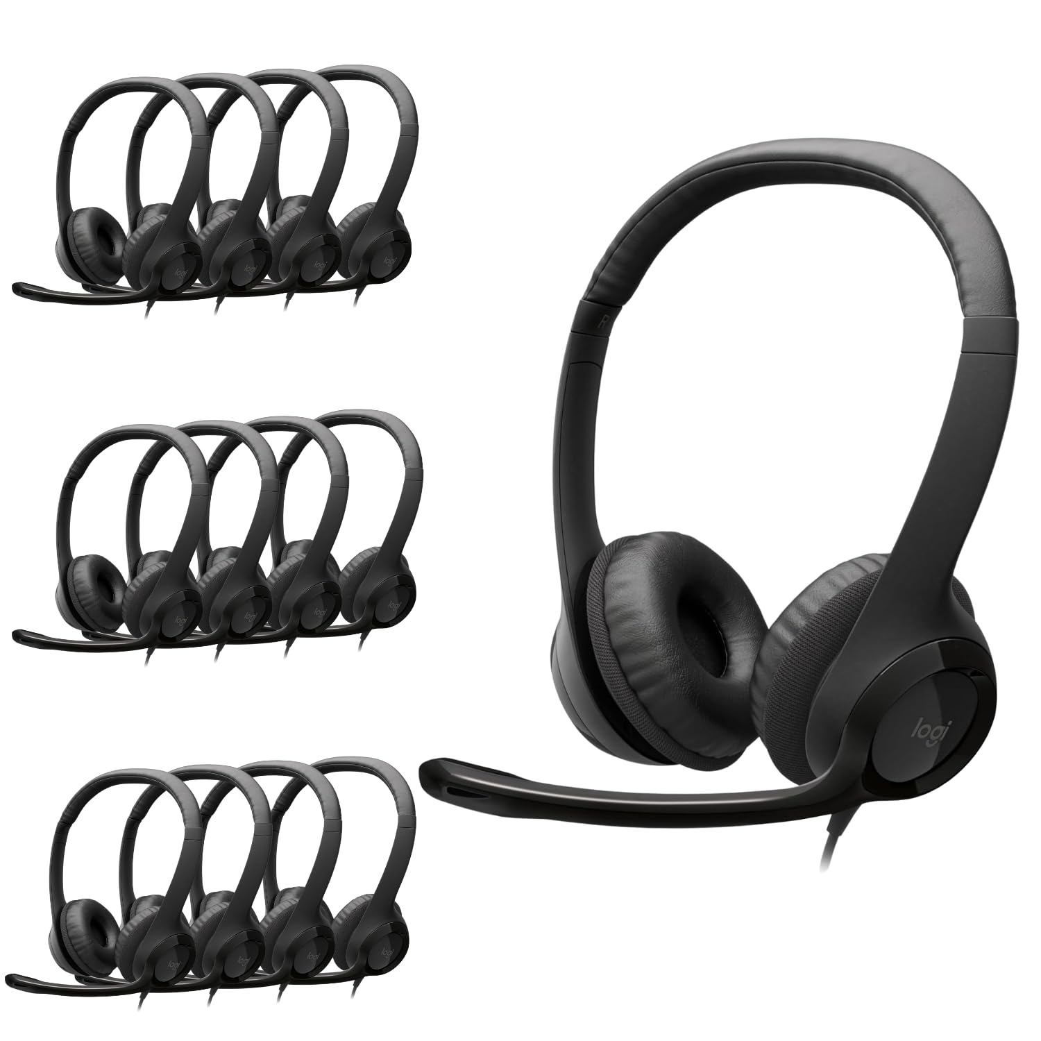 Amazon.com: Logitech H390 Wired Headset for PC/Laptop, Stereo ...