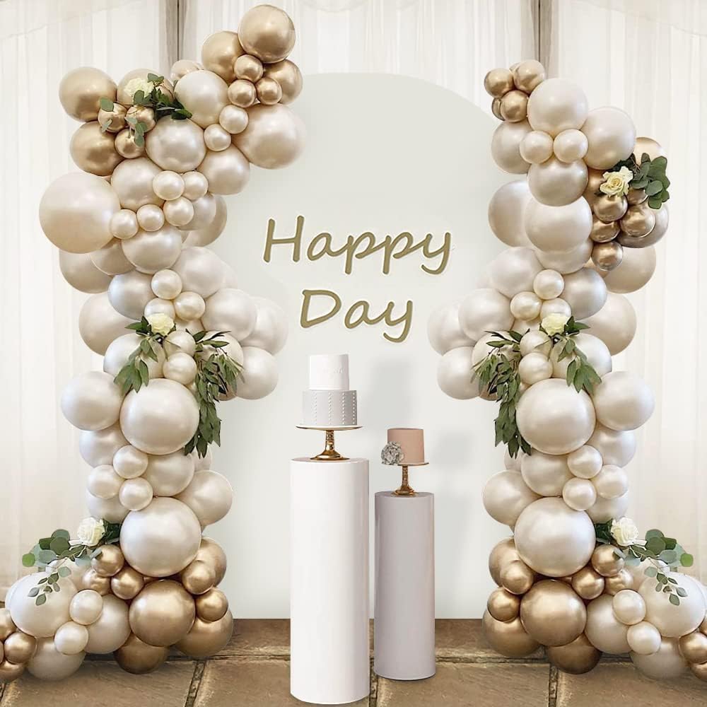 Amazon.com: Beige Balloon Arch Garland Kit, 153 Pcs Double Stuffed ...