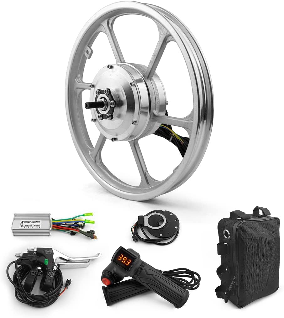 Amazon.com : 16 Inch 350W Electric Brushless Geared Motor Mag Wheel ...