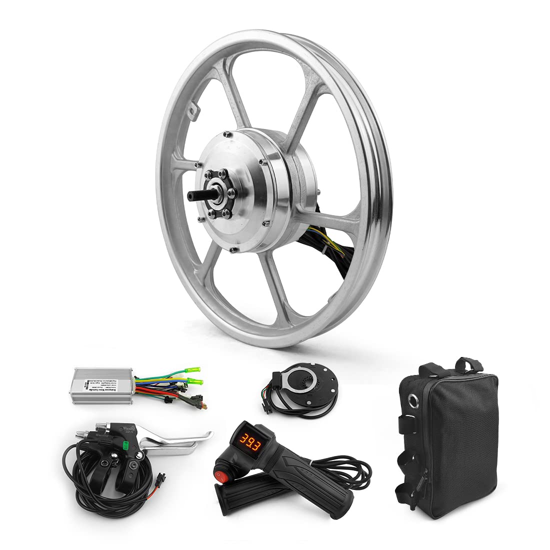 Amazon.com : 16 Inch 350W Electric Brushless Geared Motor Mag Wheel ...